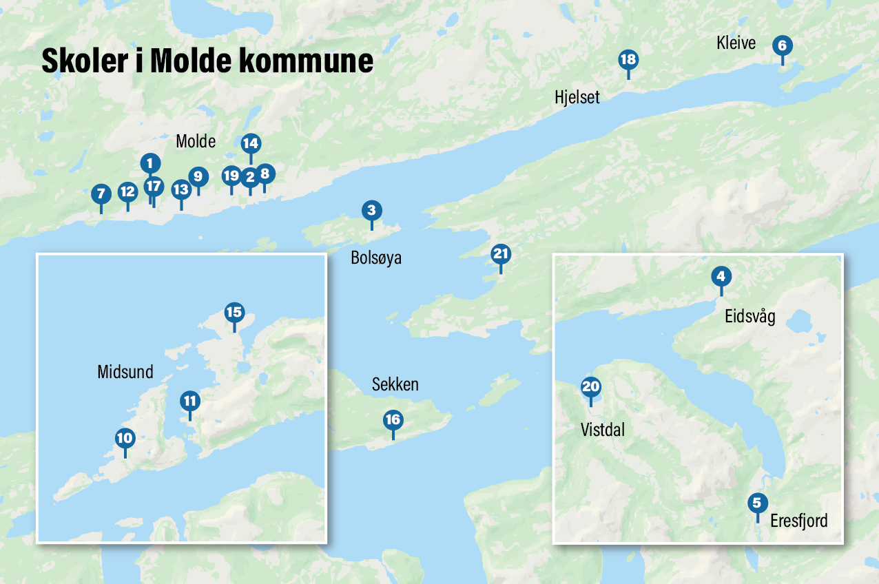 Moldes skolekart kan bli endra - dette er forslaga - rbnett.no