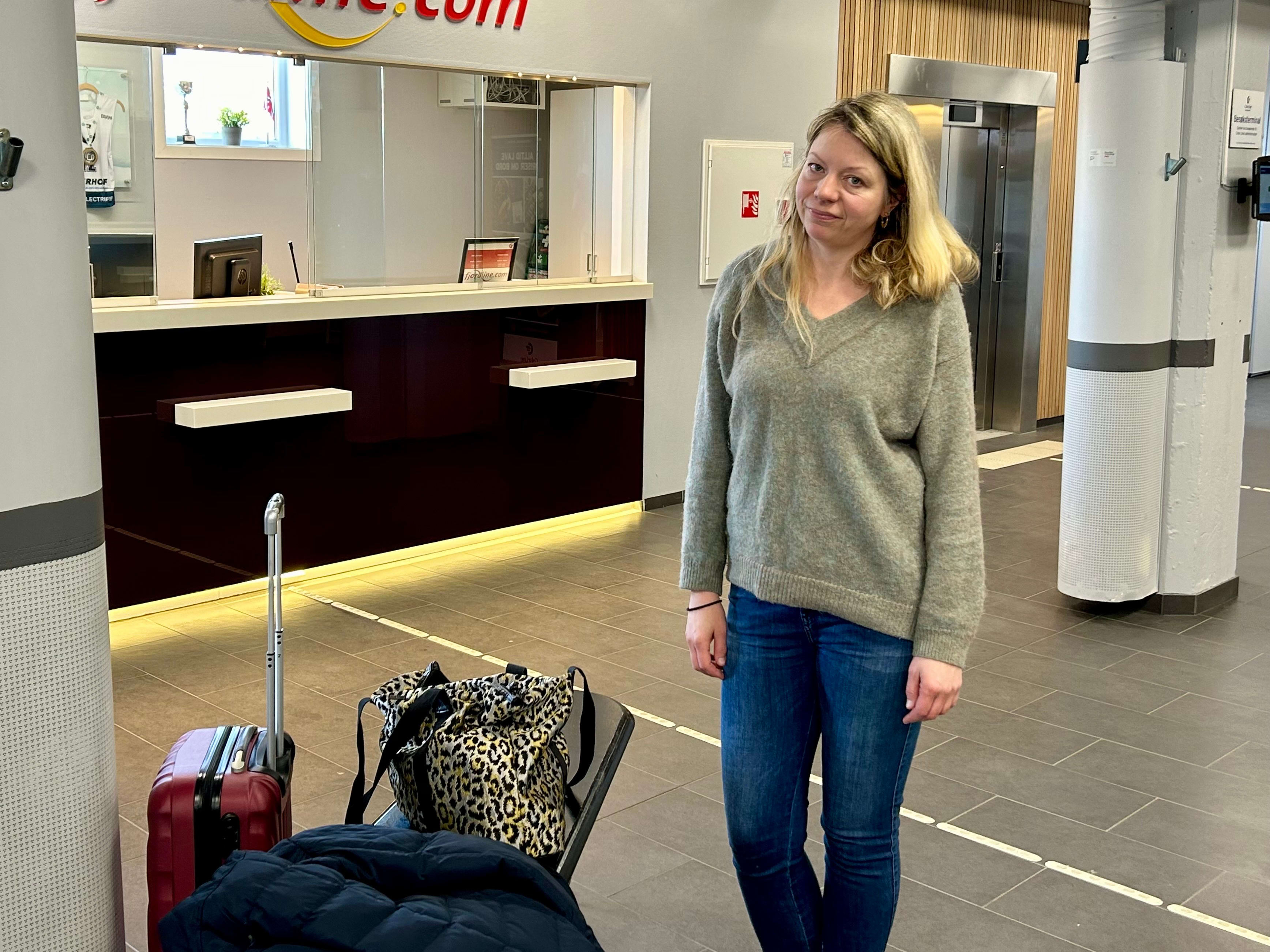 Ingvild Moen hadde sjekket inn på terminalen til Fjord Line i Kristiansand. Så ble hun frakjørt ...