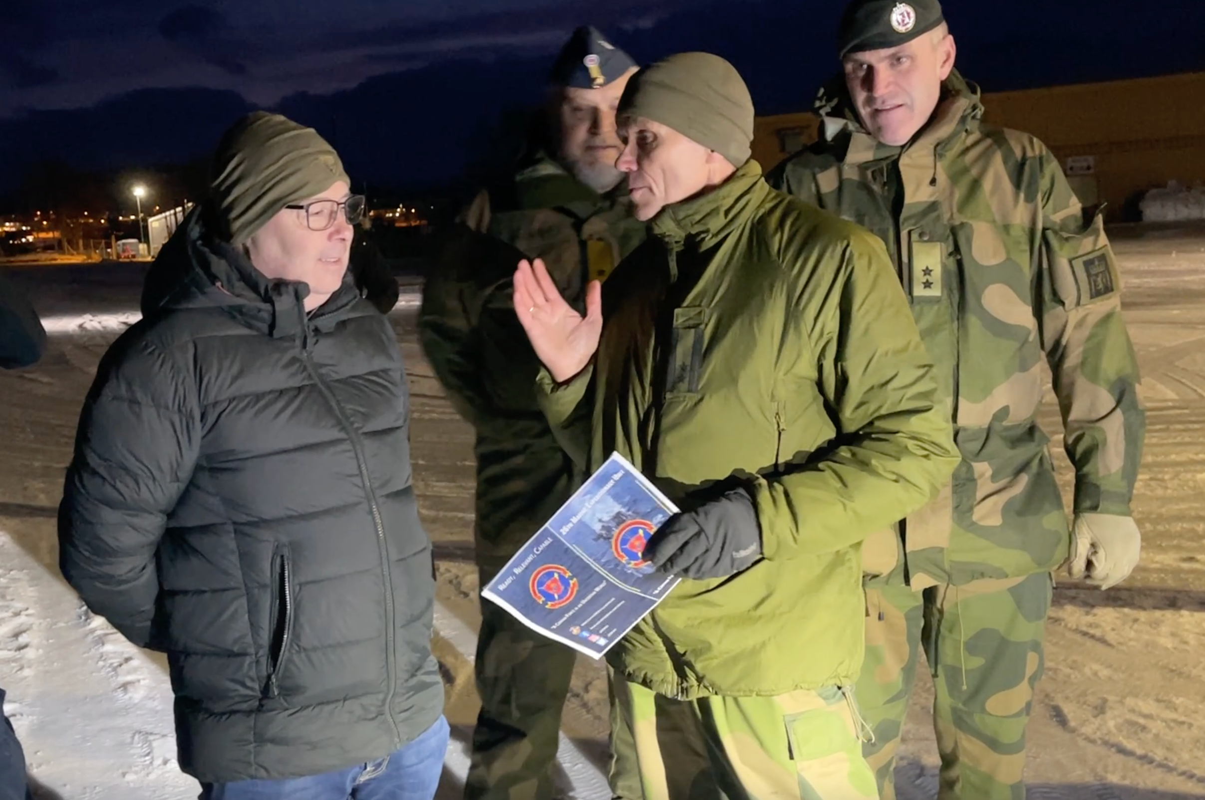 Her skal det legges til rette for mottak av store allierte styrker ...