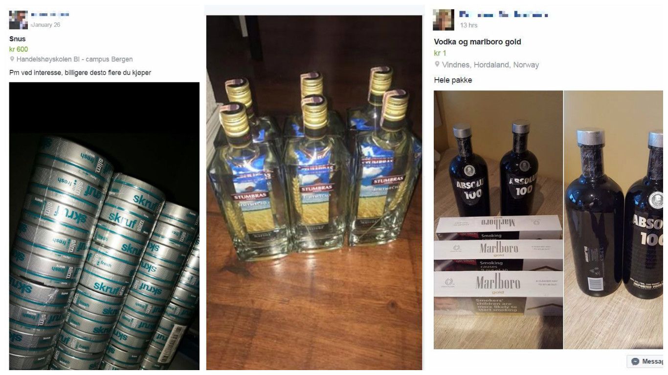 På denne Facebook-sida flyt alkohol- og tobakksalet fritt - strilen.no