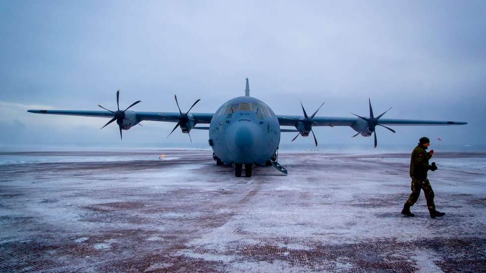 Hercules-fly nær styrt under øvelse - smp.no