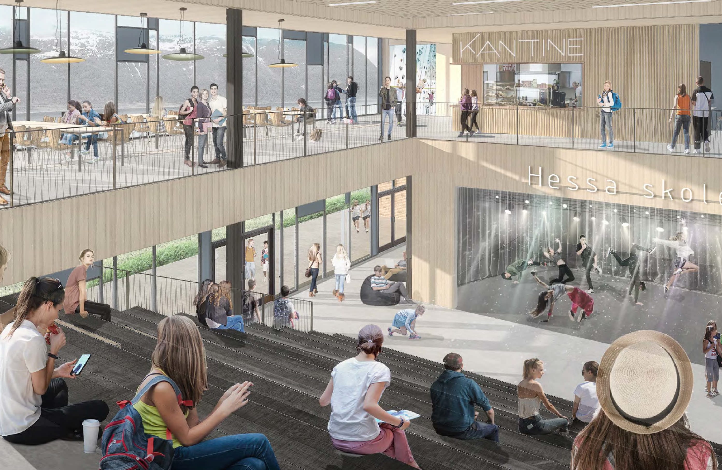 Gymsal, amfi og kantine – slik blir den nye skolen - smp.no