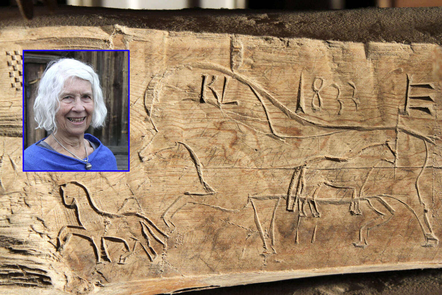 Åsta (86) avslører graffiti på gamle veggar - varden.no