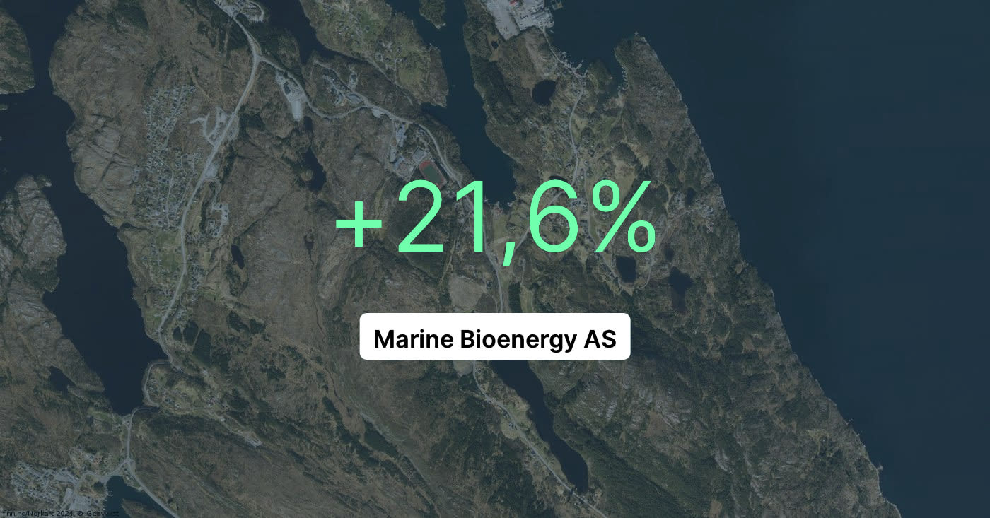 Regnskapet avslører stadig økende inntekter for Marine Bioenergy AS ...