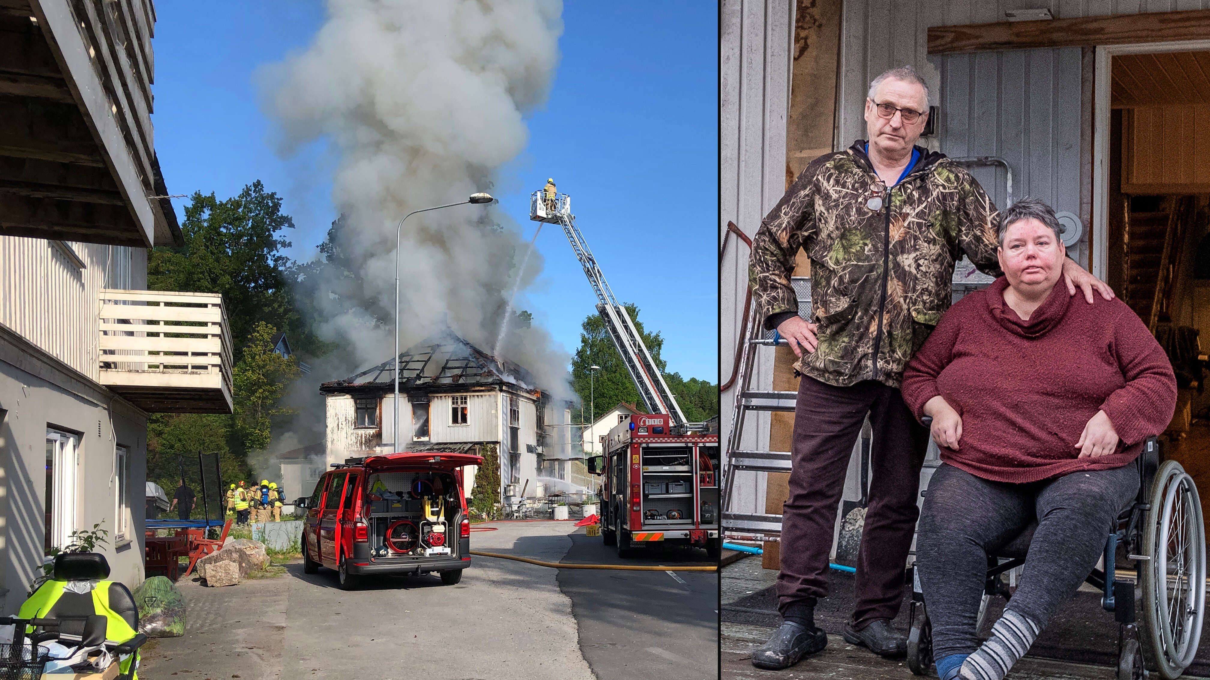 Våknet av at brannalarmen pep. Nå har Elizabeth og Trond mistet alt de ...