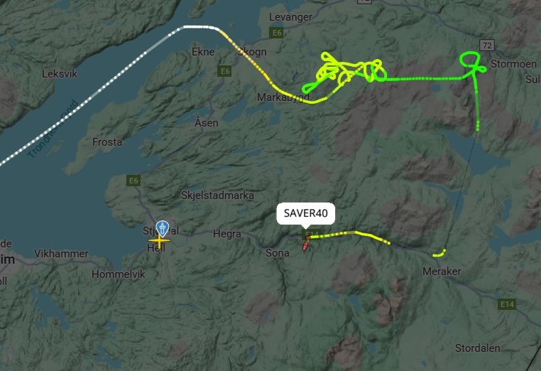 SAR Queen kretset over Melhus - tronderbladet.no