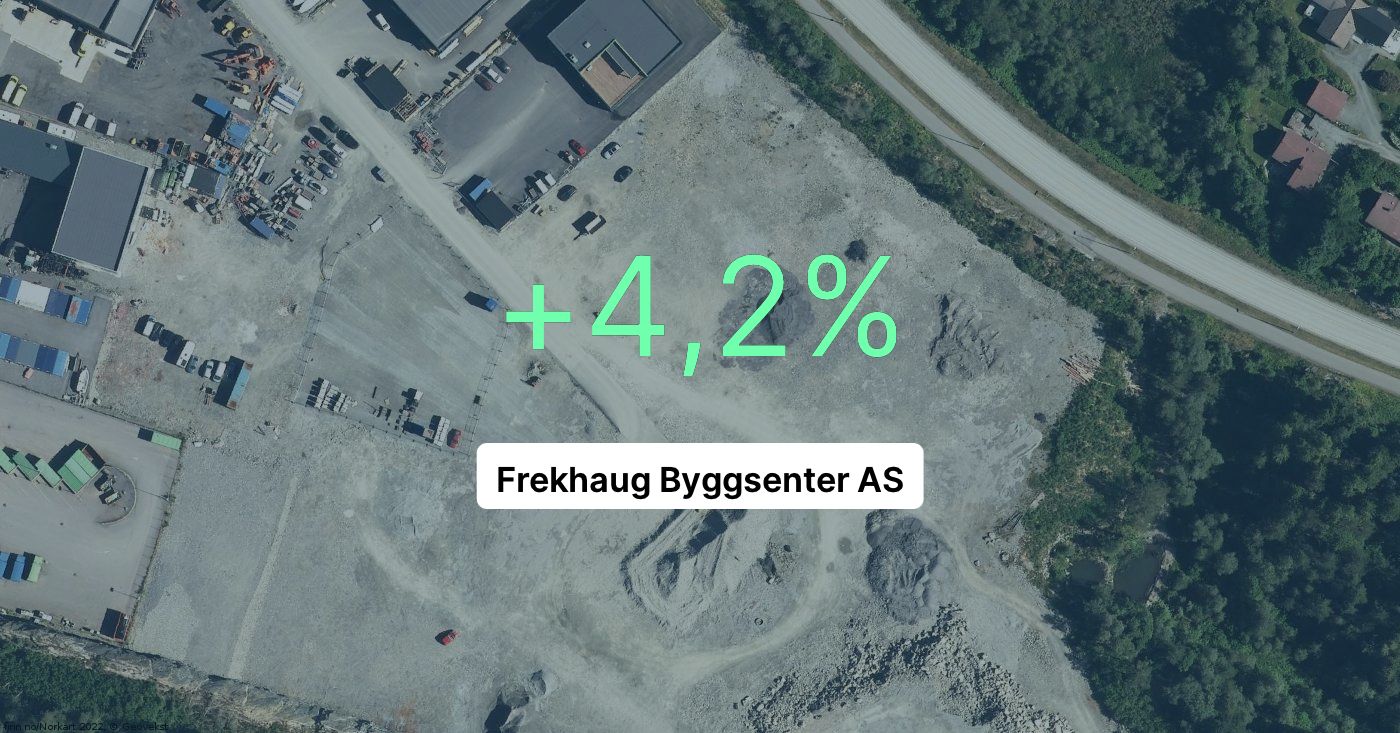 Gullår for Frekhaug Byggsenter AS. Marginen har ikke vært høyere på sju ...