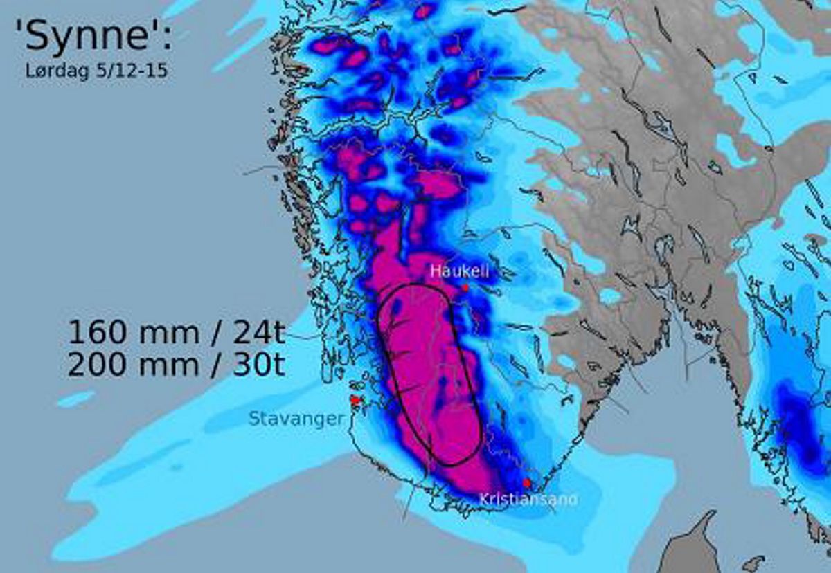 Ekstremværet Synne er i gang - smp.no