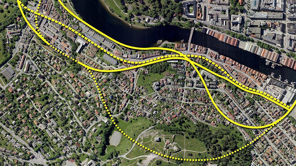 Her skulle en firefelts motorvei gå - adressa.no