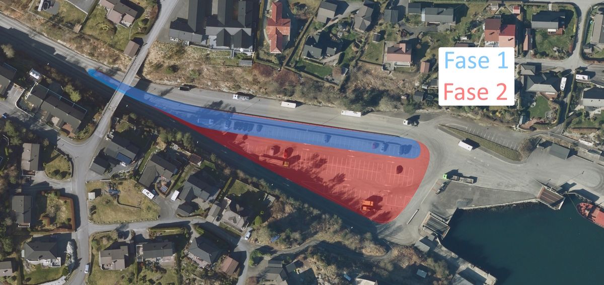 Meir arbeid på Knarvik kai: - Kan bli trongt om parkeringsplassen ...
