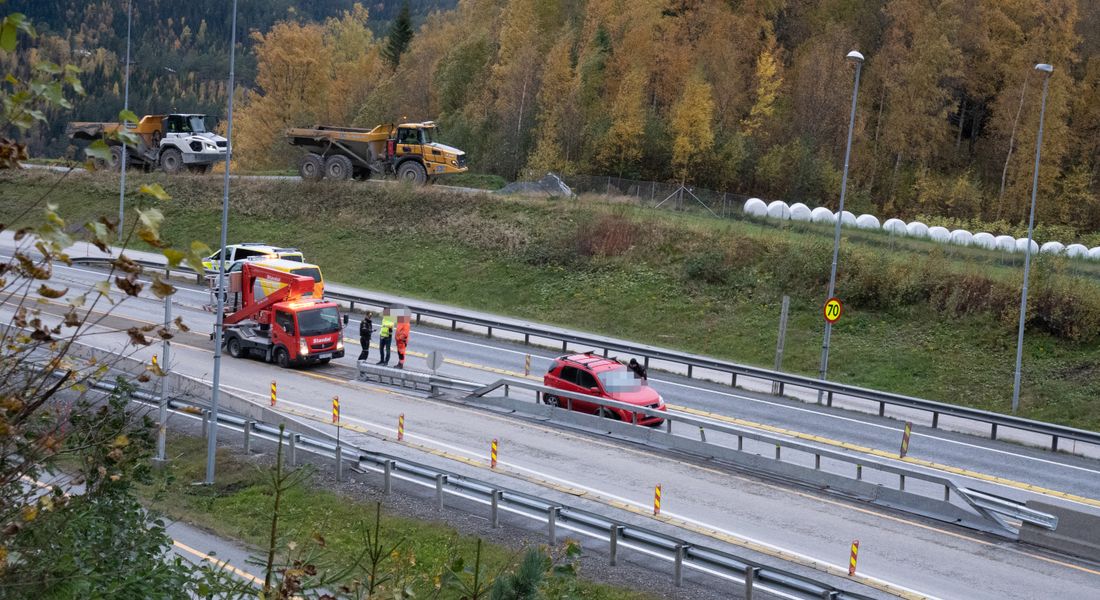 Denne føreren frykter flere ulykker på E6 på grunn av dårlig merking ... Denne føreren frykter flere ulykker på E6 på grunn av dårlig merking ...
