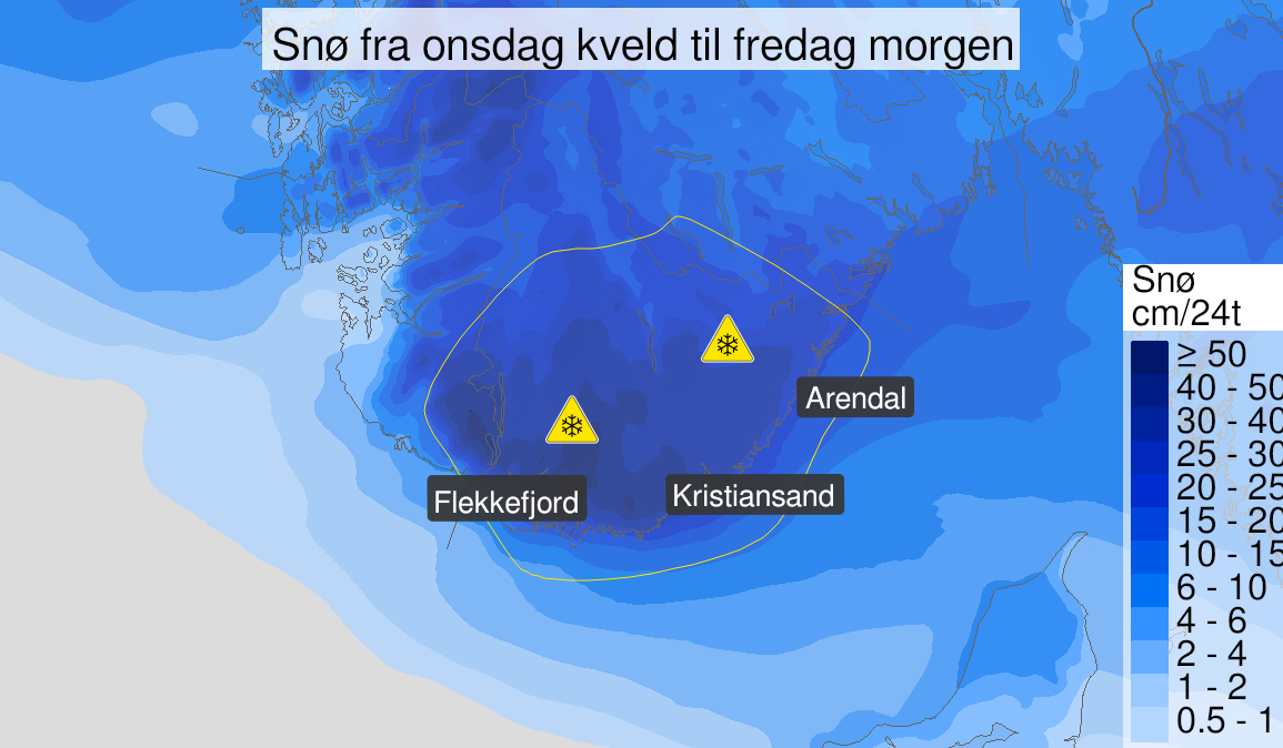 Har sendt ut farevarsel - venter mye snø - agderposten.no Har sendt ut farevarsel - venter mye snø - agderposten.no
