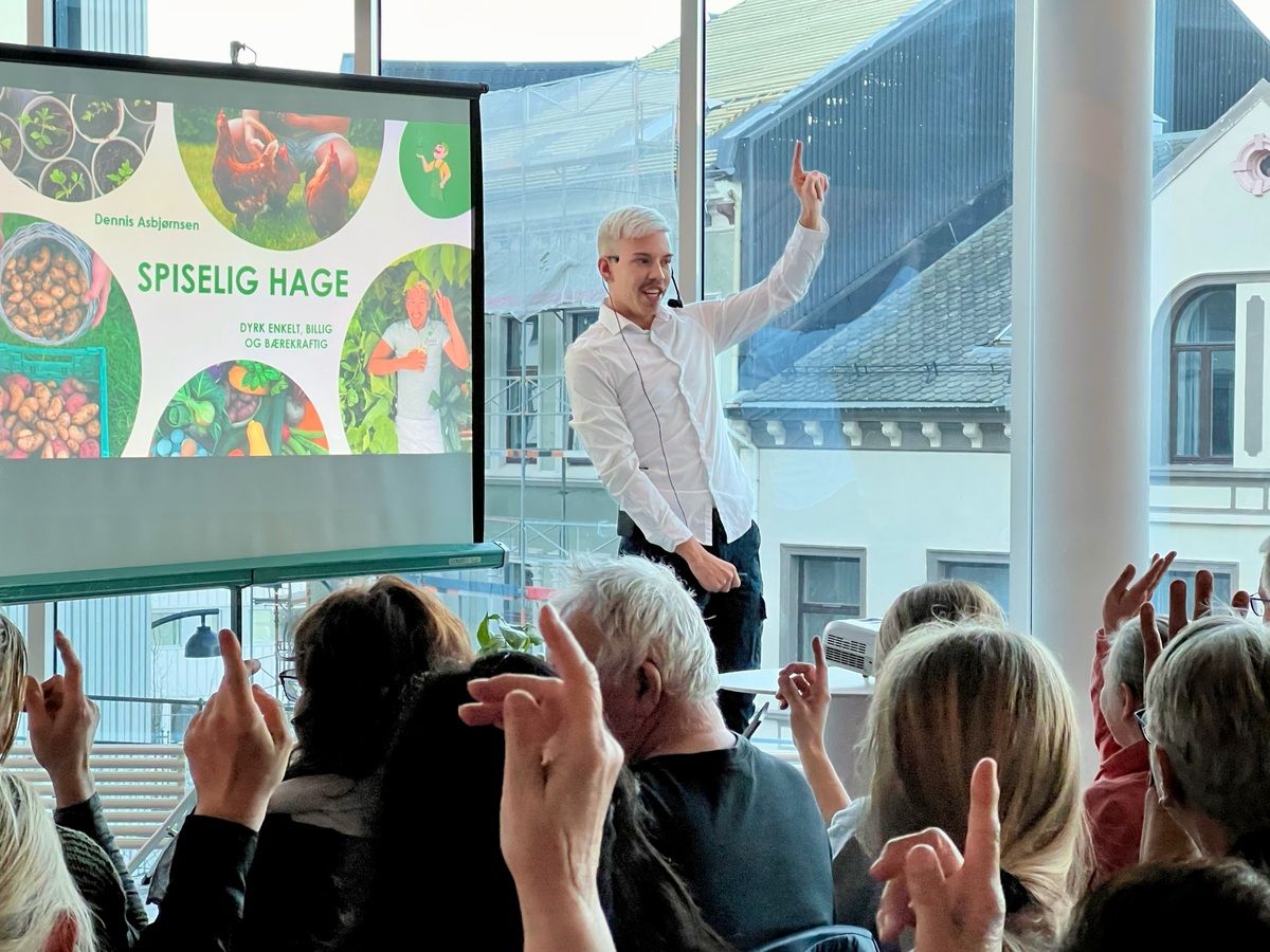 Spiselig hage på biblioteket - lister24.no