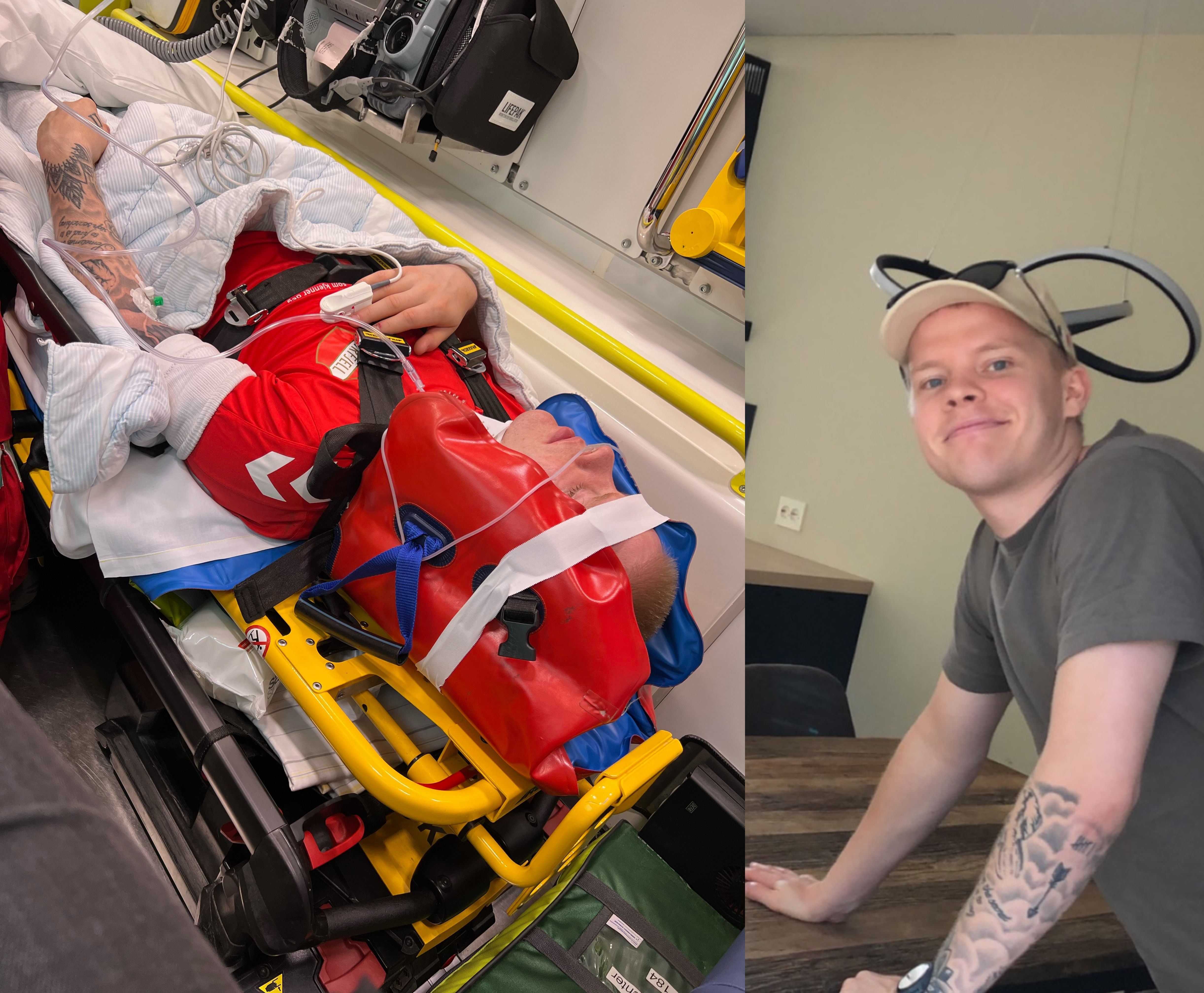 Sebastian (27) til sykehus etter lokalfotballkamp: – Jeg åpnet øynene ...