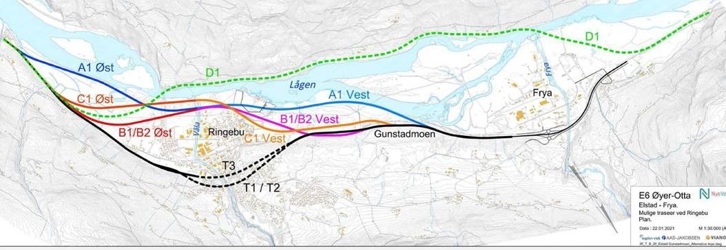 Ny E6 trasé vil beslaglegge store områder med dyrka mark - dolen.no