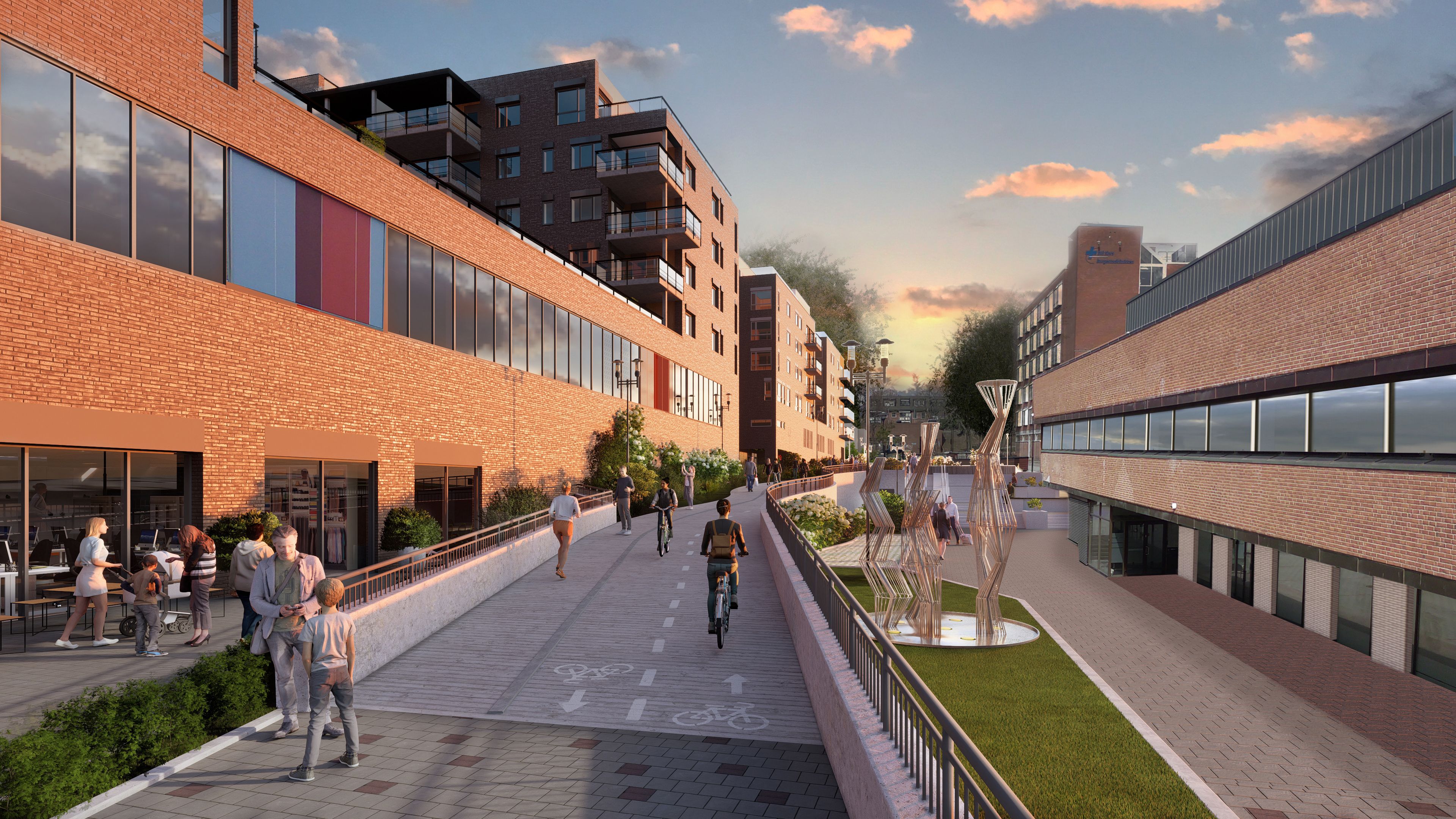 Slik blir den nye gang- og sykkelveien i Skien sentrum