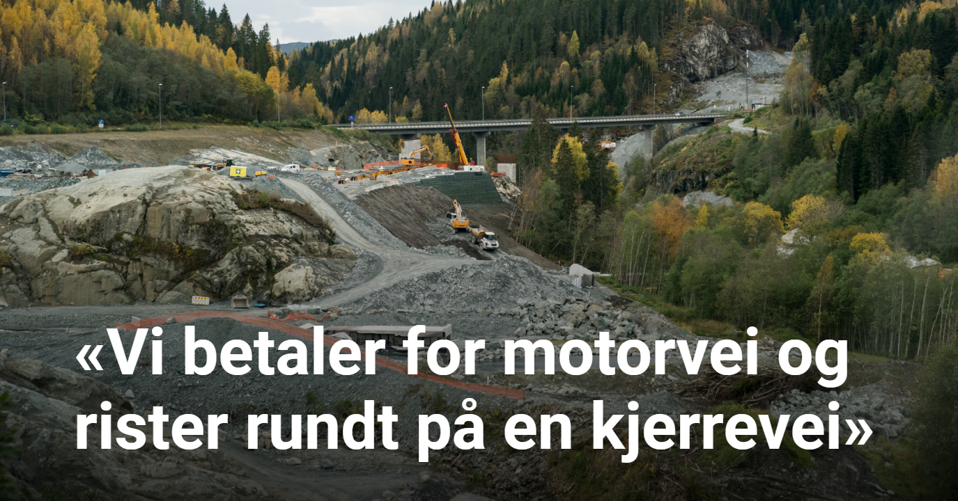 Vi betaler bompenger for en motorvei, men rister rundt på en kjerrevei ...