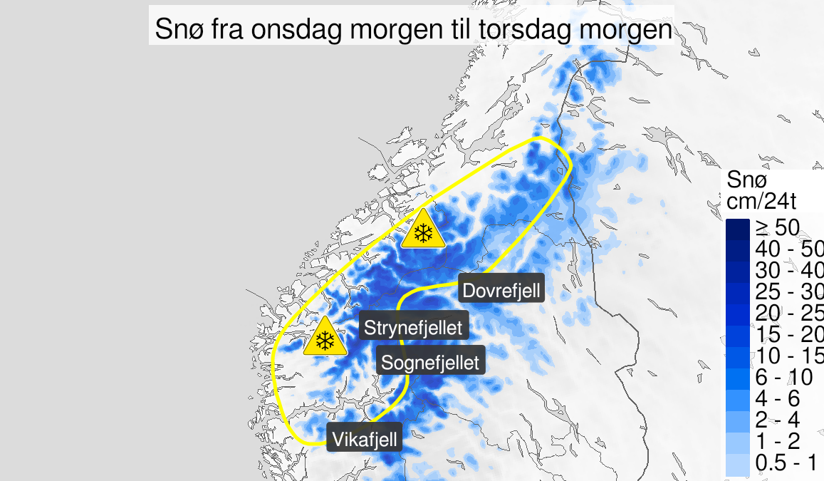 Varsler opptil 15 cm snø i morgen - opp.no Varsler opptil 15 cm snø i morgen - opp.no