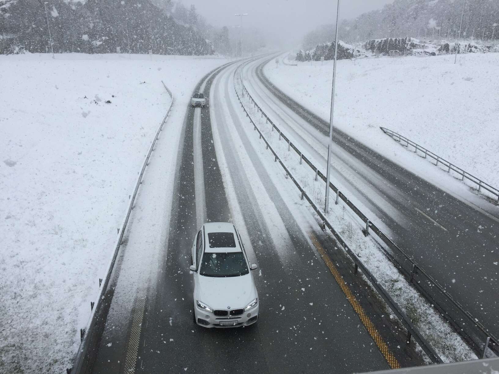 Slik så det ut på E18 på Morholt - gat.no