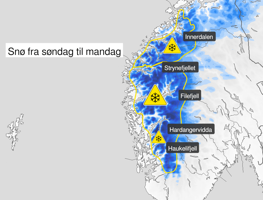 Snøvarsel søndag og mandag - rbnett.no