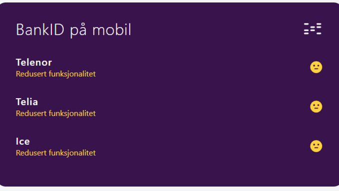 Problemer for BankID - vol.no