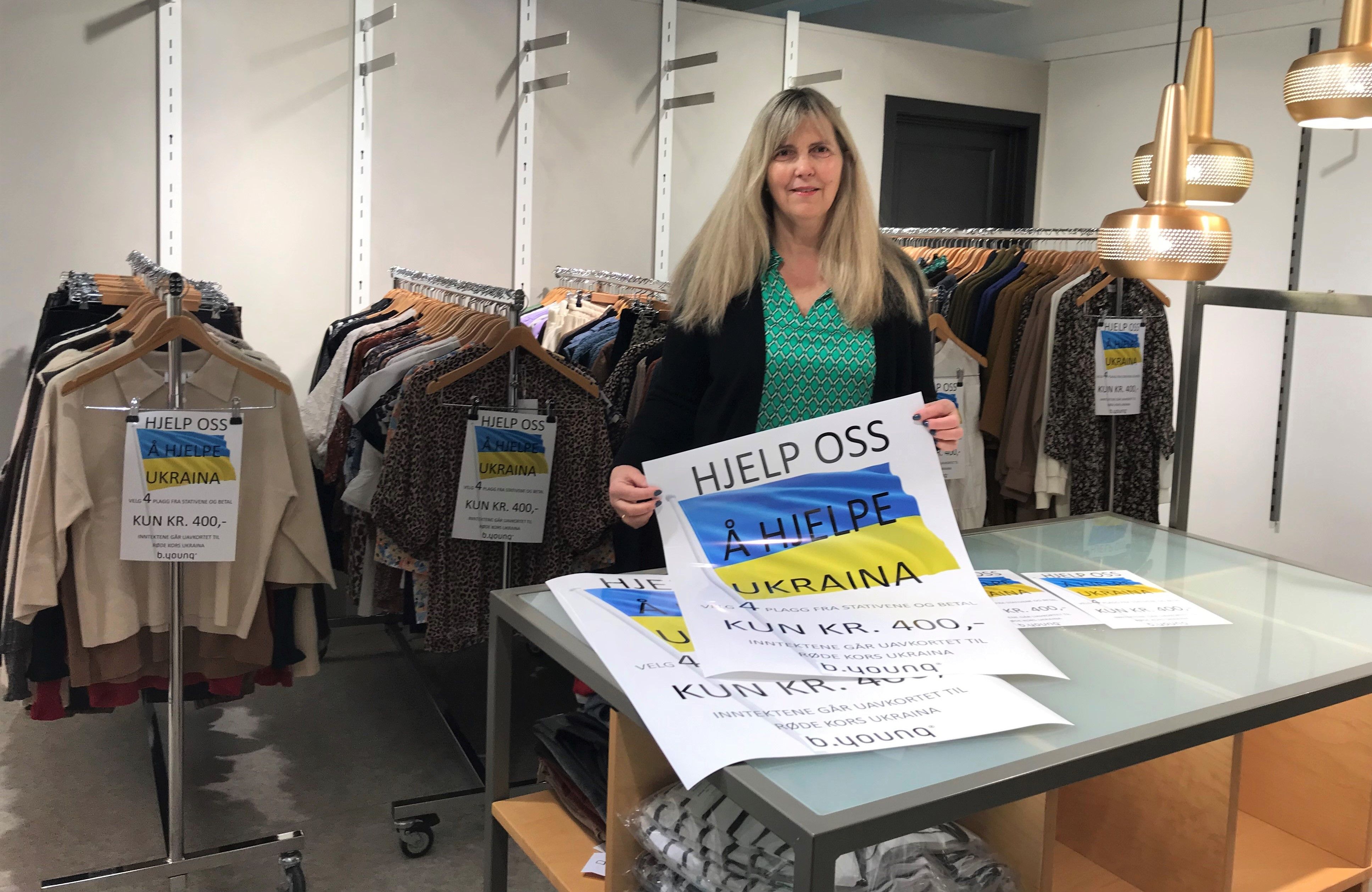 Susanne dumper prisene og selger ut alt hun har av salgsvarer for å hjelpe Ukraina