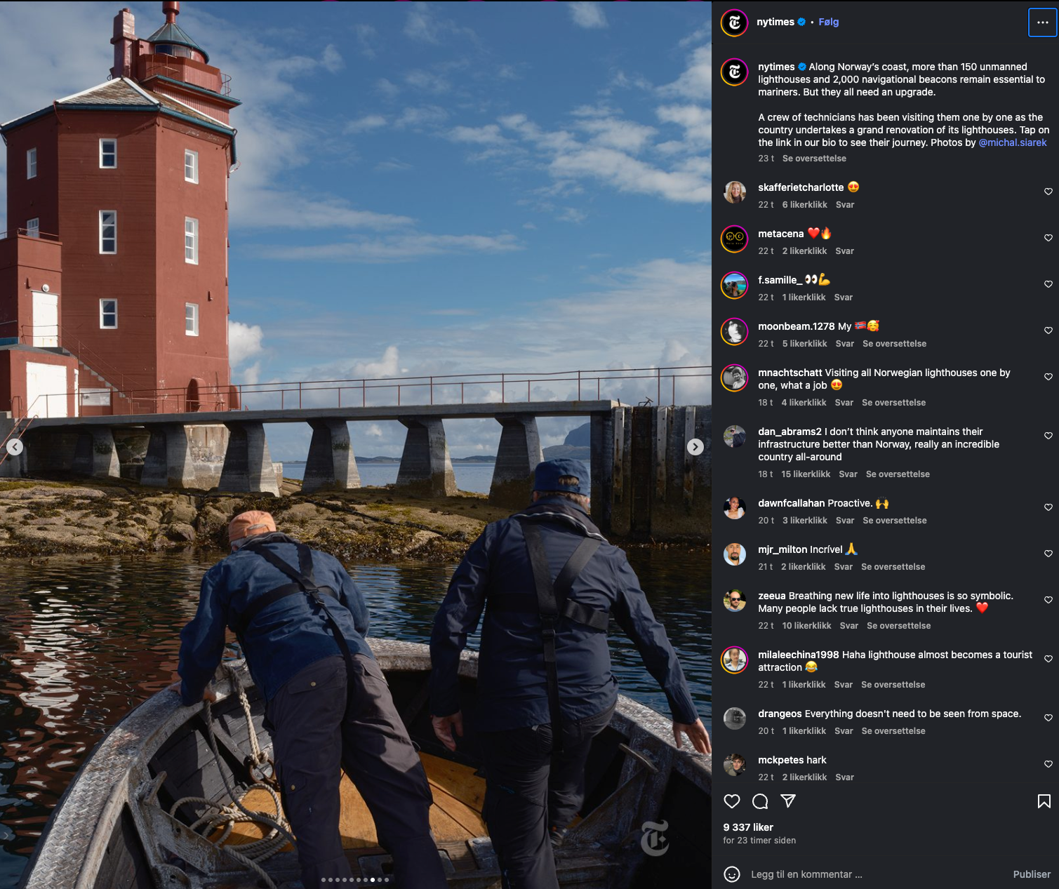 Fosen-fyr i verdens­pressen: – Jeg må nok begynne å sjekke innboksen ...