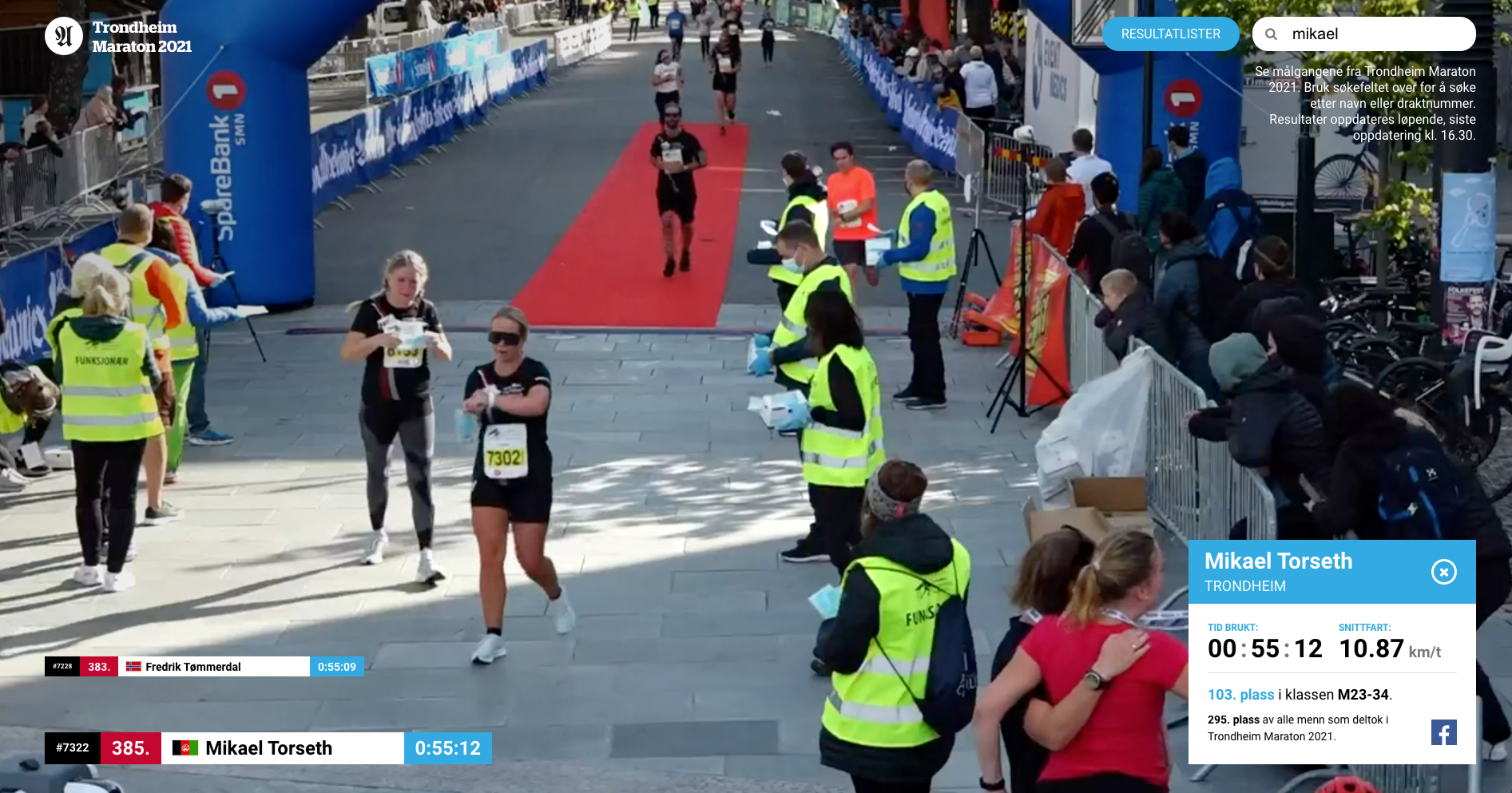 Se målgangene fra Trondheim Maraton 2021 - adressa.no