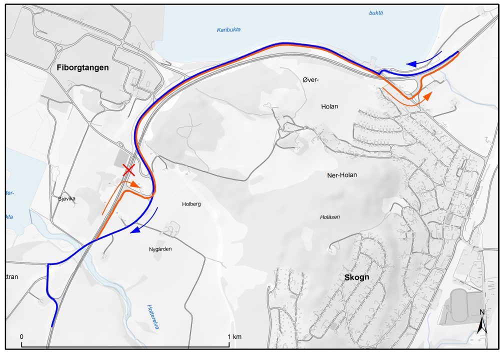 Omkjøring på E6 i Levanger - innherred.no
